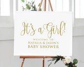 It's A Girl Welcome Sign Baby Shower Welcome Sign - Etsy