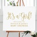 It's A Girl Welcome Sign, Baby Shower Welcome Sign, Calligraphy Welcome ...