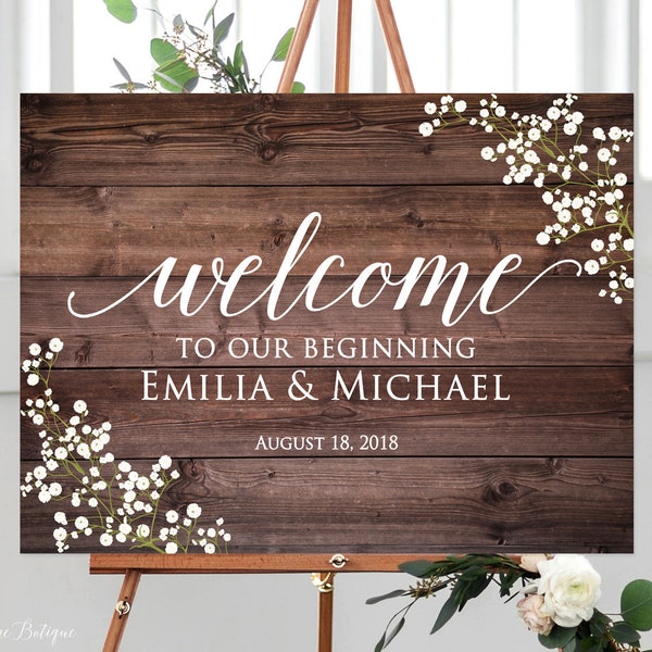 Welcome to Our Beginning Sign - Etsy