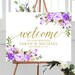 Lavender Welcome Sign, Welcome to Our Wedding Sign, Landscape Wedding ...