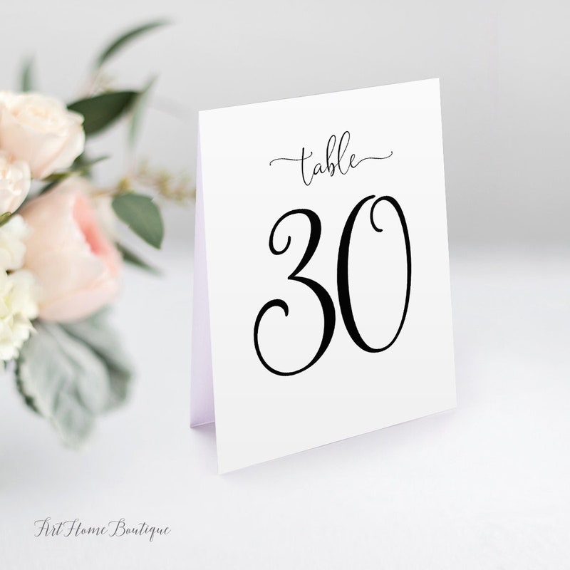 Table Number Tent - Etsy