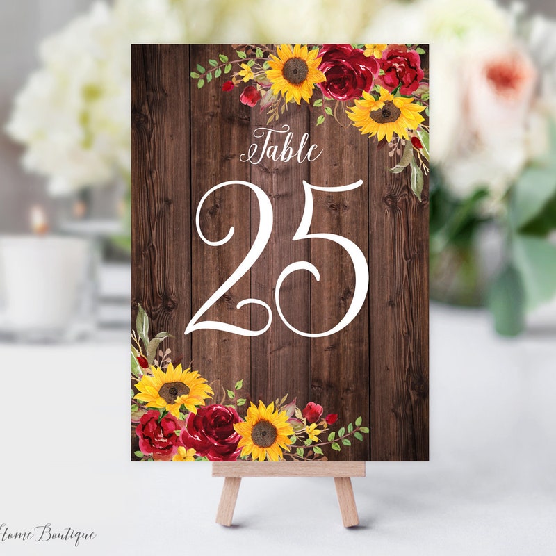 Rustic Table Numbers - Etsy