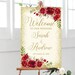 Welcome Wedding Sign, Welcome to Our Wedding Sign, Ivory and Red ...