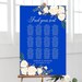 Royal Blue Wedding Seating Chart, Blue Seating Plan, Find Your Seat ...