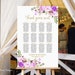 Purple Seating Chart, Purple Gold Seating Plan, Wedding Seating Chart ...