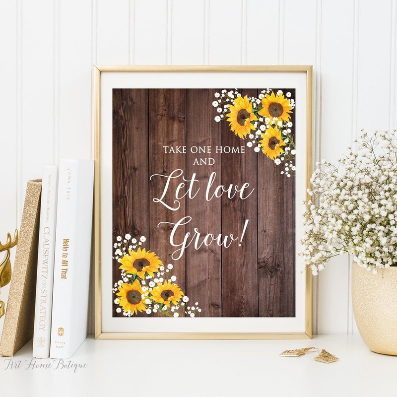 Let Love Grow Sign - Etsy