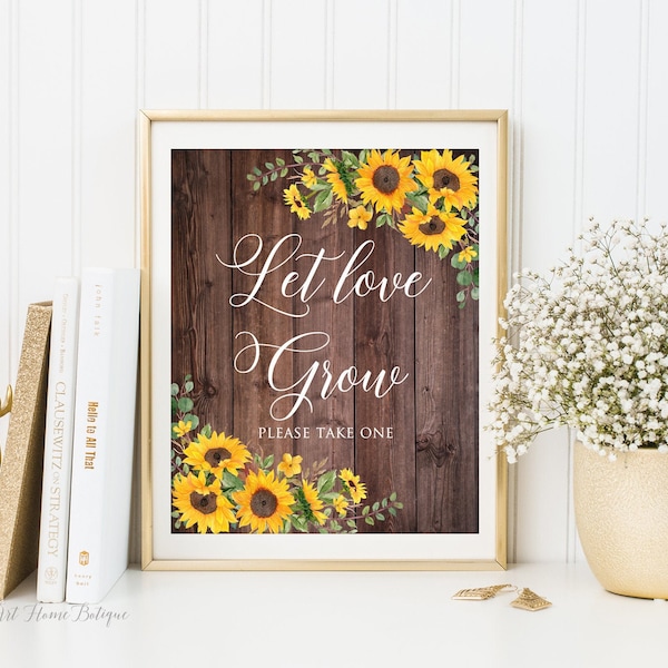Let Love Grow Sign - Etsy