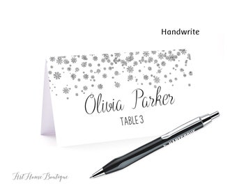Snowflake Place Card - Etsy