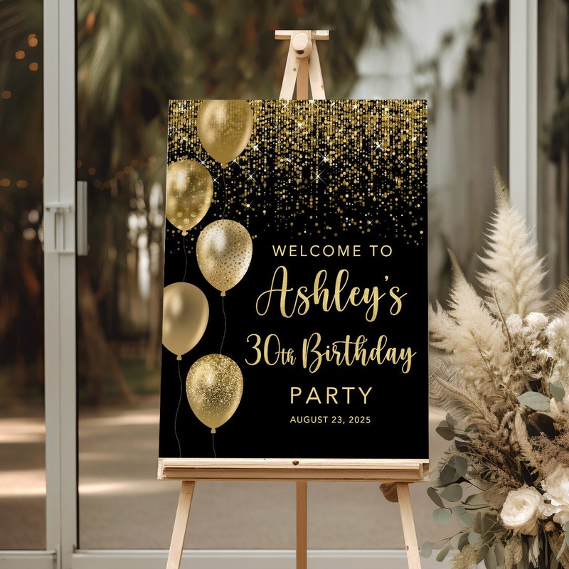 30th Birthday Balloon Black - Etsy