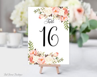 Coral Table Numbers | Etsy
