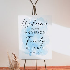 Family Reunion Welcome Sign, Modern Welcome Sign, Reunion Welcome ...