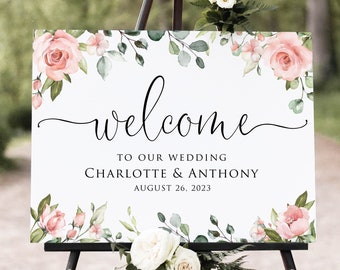 Welcome Blush Sign - Etsy