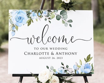 Blue Wedding Sign - Etsy