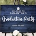 Rustic Navy Graduation Party Welcome Sign Blue Graduation | Etsy