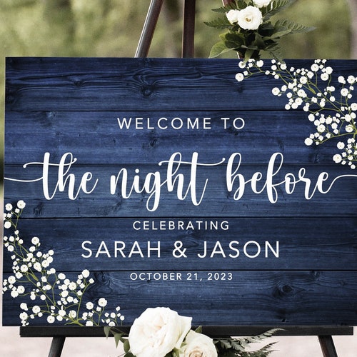 The Night Before Sign Welcome to the Night Before Rehearsal - Etsy