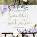 Purple Gold Sweet Sixteen Welcome Sign, Lavender Welcome Sign, Purple ...