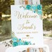Teal Graduation Welcome Sign, Teal Welcome Sign, Turquoise Graduation ...