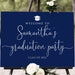 Navy Graduation Party Welcome Sign, Blue Graduation Welcome Sign, Grad ...