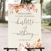 Fall Wedding Welcome Sign, Ivory Wedding Welcome Sign, Autumn Wedding ...