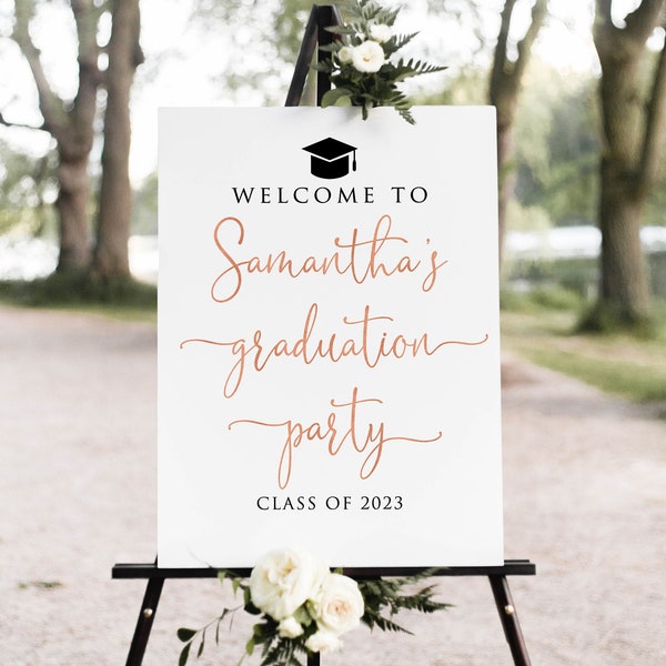 Rose Gold Graduation Decor - Etsy