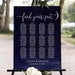 Starry Night Seating Chart, Moon Seating Chart, Navy Wedding Table Plan ...