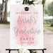 Pink Graduation Party Welcome Sign, Pink Silver Graduation Welcome Sign ...