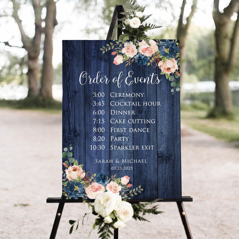 Wedding Timeline Sign - Etsy