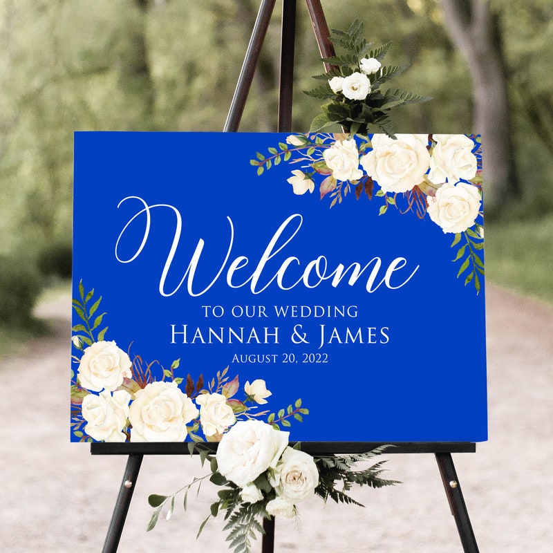 Blue Wedding Sign - Etsy