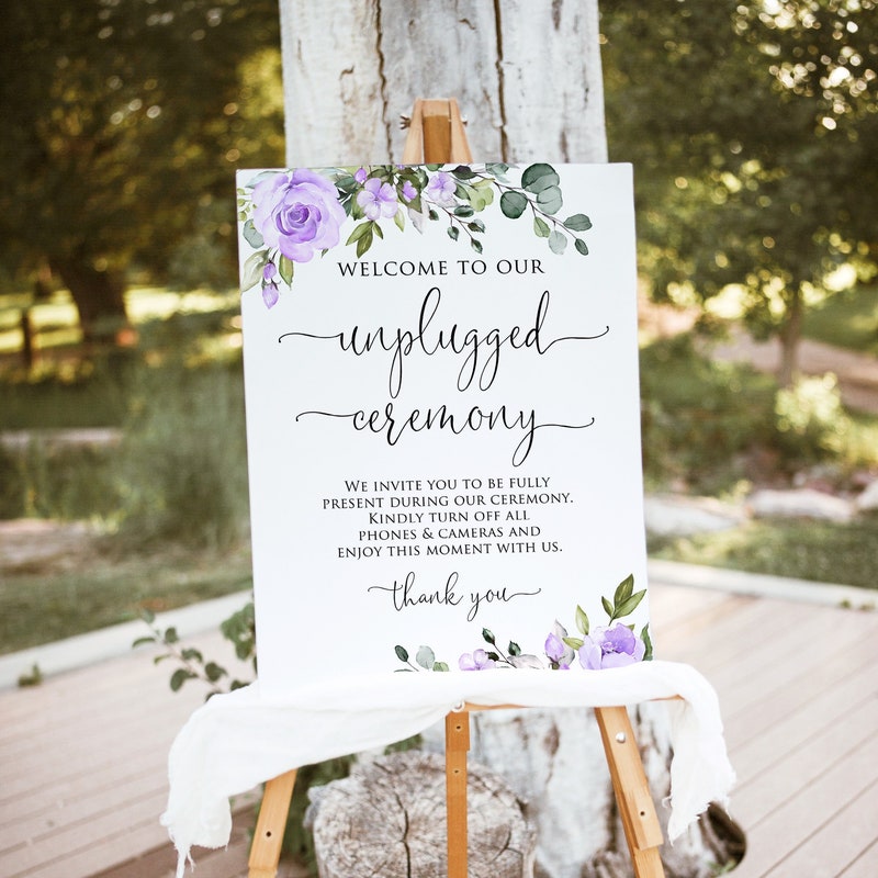 Unplugged Ceremony Sign - Etsy
