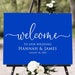 Royal Blue Wedding Welcome Sign, Royal Blue Welcome Sign, Digital File ...