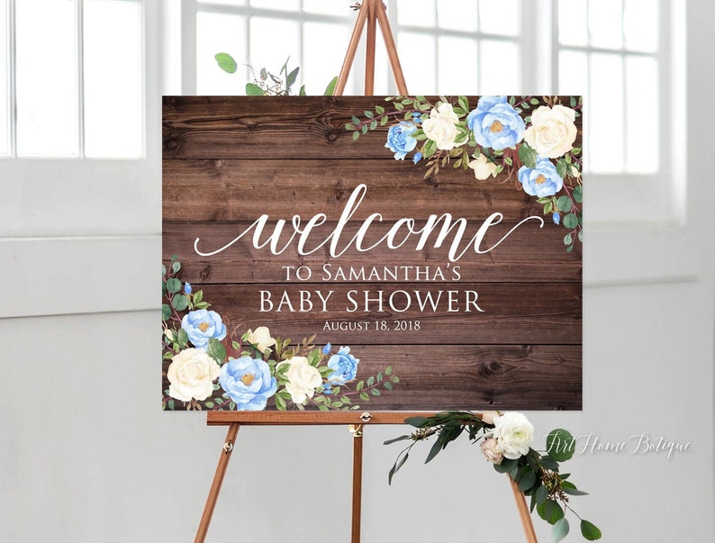 Rustic Baby Shower Welcome Sign Welcome to Baby Shower Sign - Etsy