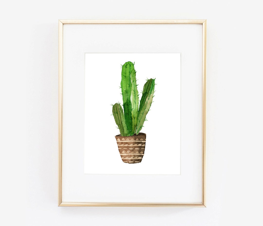 Cactus Print, Cactus Wall Art, Watercolor Cactus Print, Succulent Art ...
