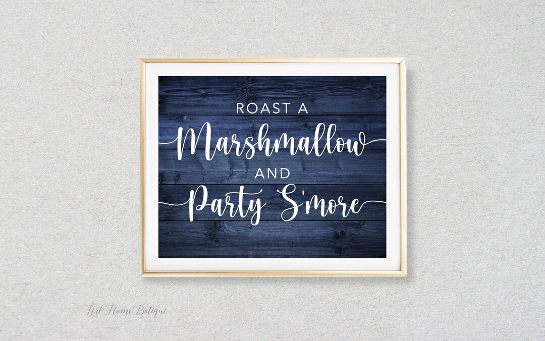 Roast A Marshmallow and Party S'more Sign, S'more Station Sign, Rustic ...