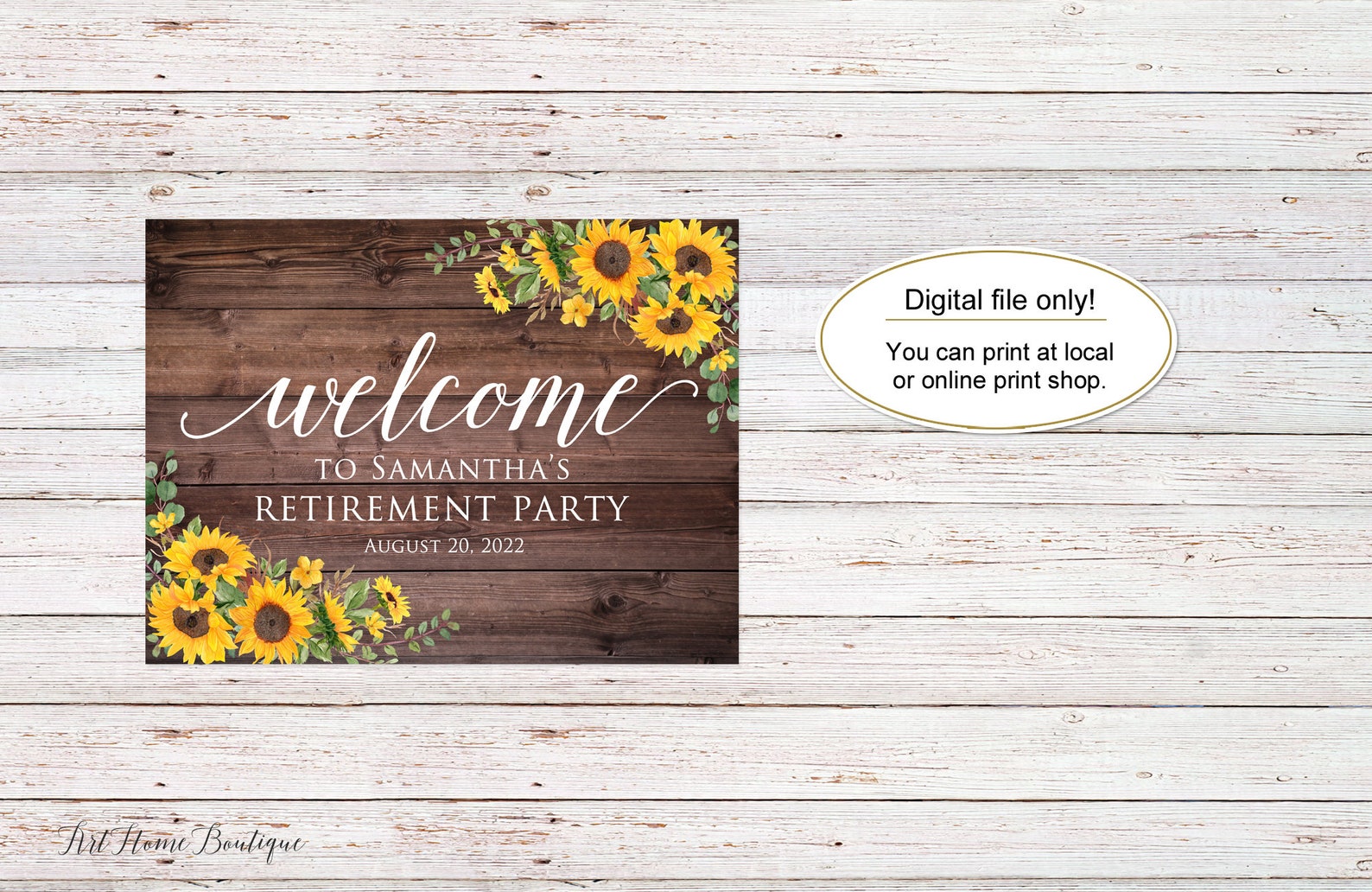 Sunflowers Retirement Party Sign Retirement Celebration - Etsy