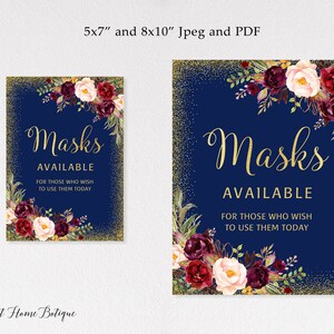 Masks Available Sign, Mask Wedding Sign, Social Distance Wedding Sign ...