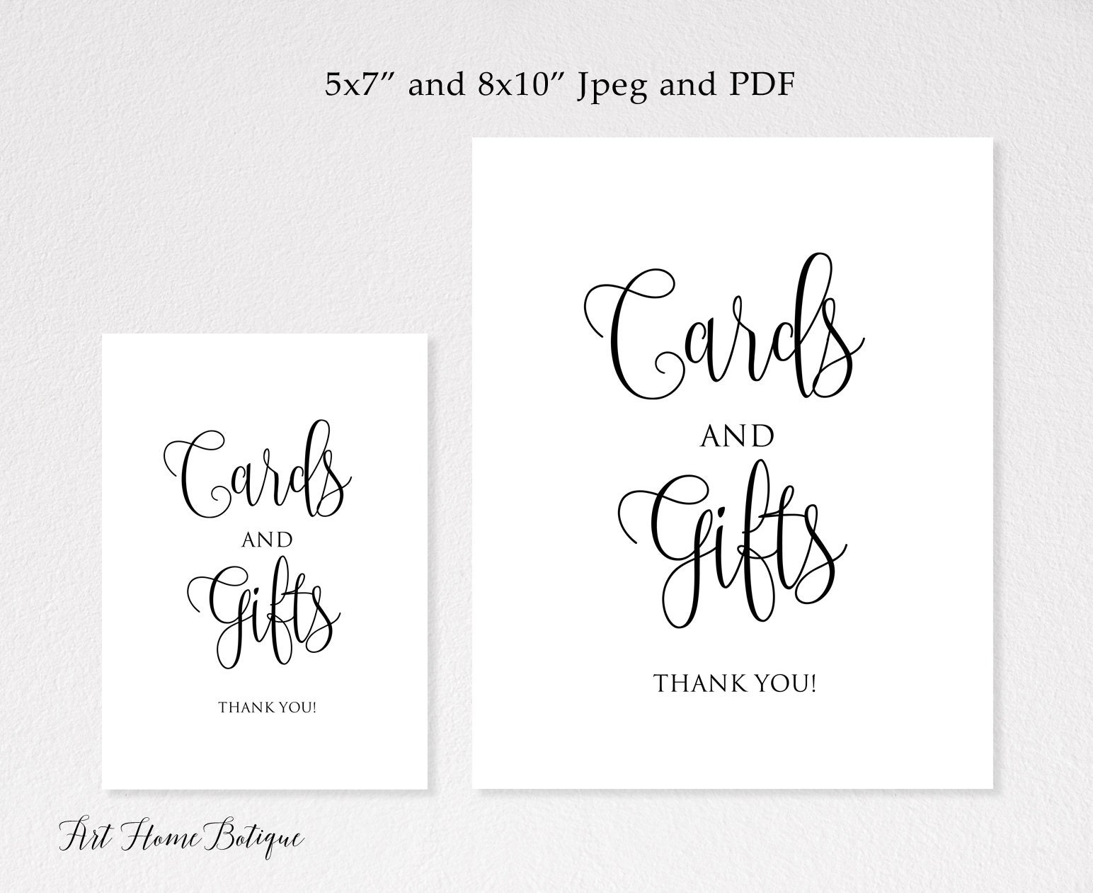 Cards and Gifts Sign, Gift Table Sign, Baby Shower Cards and Gifts Sign ...