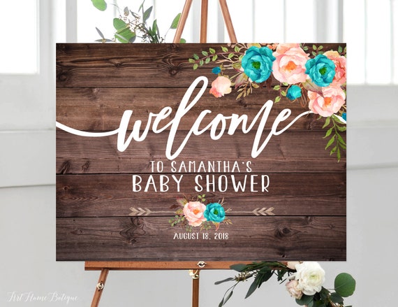 Rustic Baby Shower Welcome