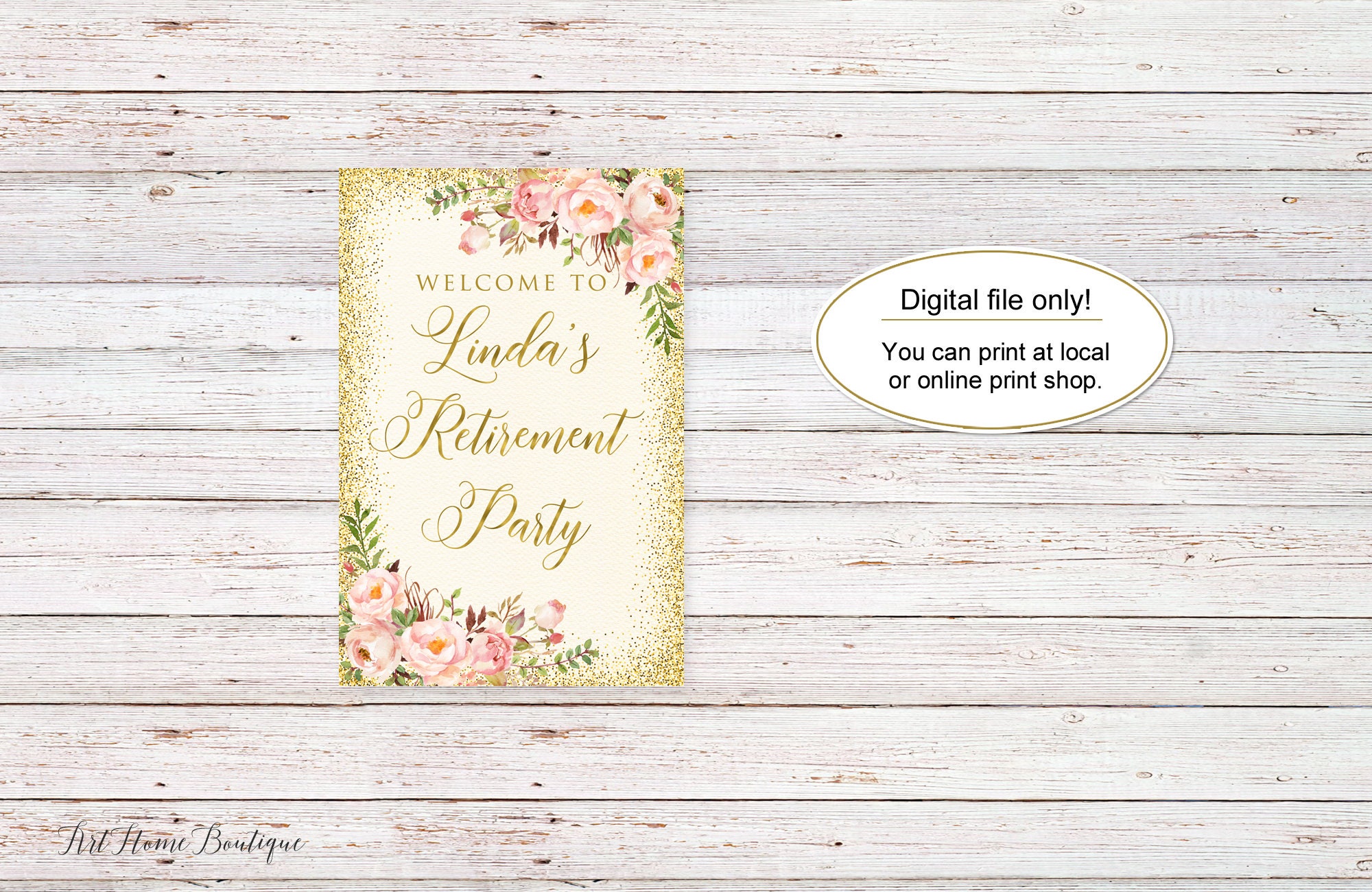 Retirement Party Sign Retirement Celebration Welcome Sign - Etsy