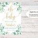 Mint and Gold Baby Shower Welcome Sign, Greenery Oh Baby Welcome Sign ...