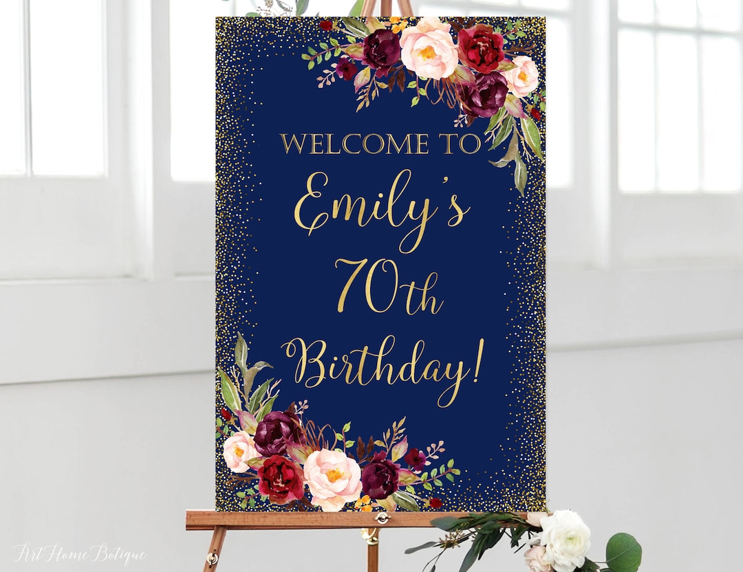 Birthday Welcome Sign, Welcome to Birthday Sign, Large Welcome Sign ...