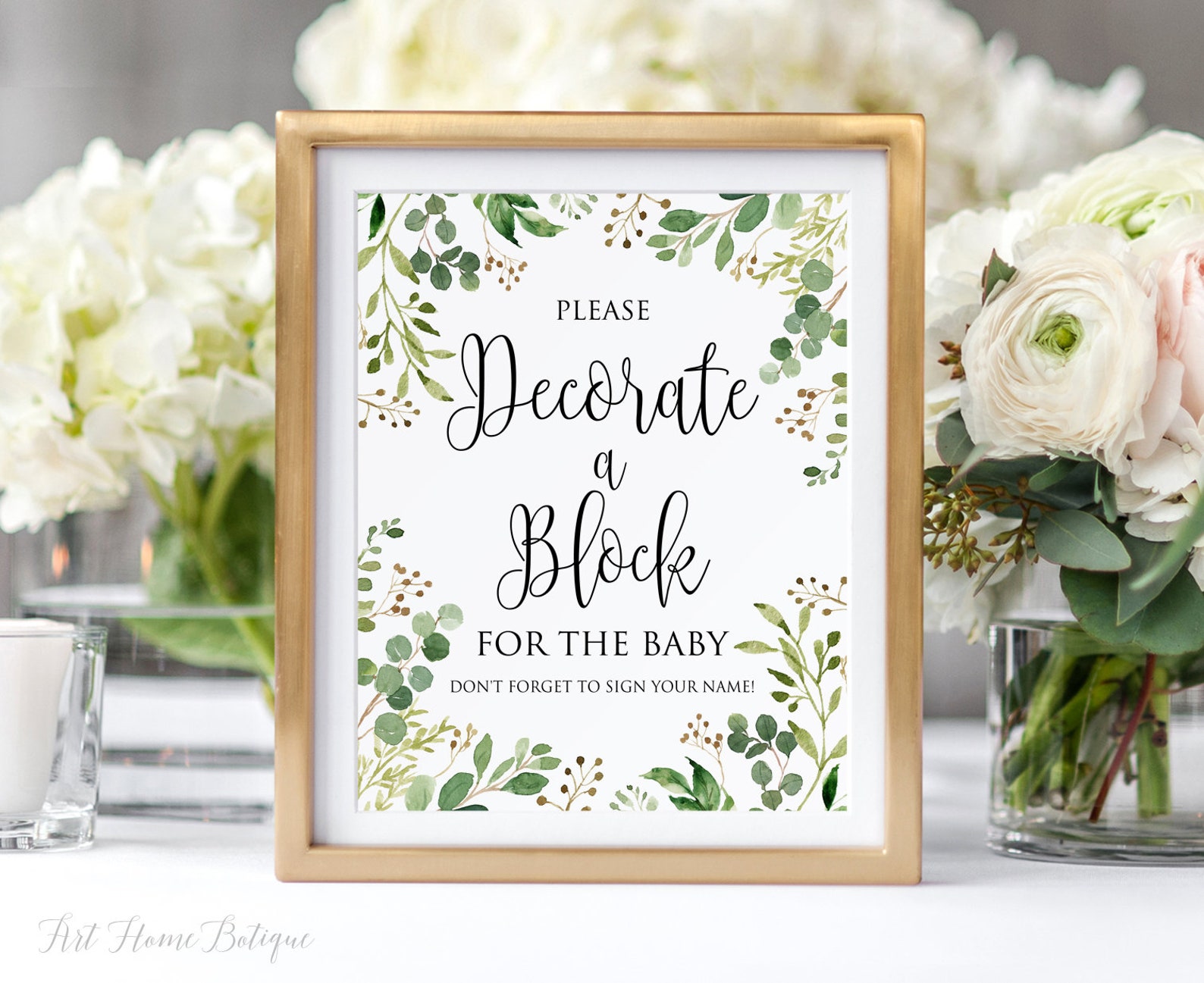 Decorate a Block Sign Decorate a Block for the Baby Sign | Etsy