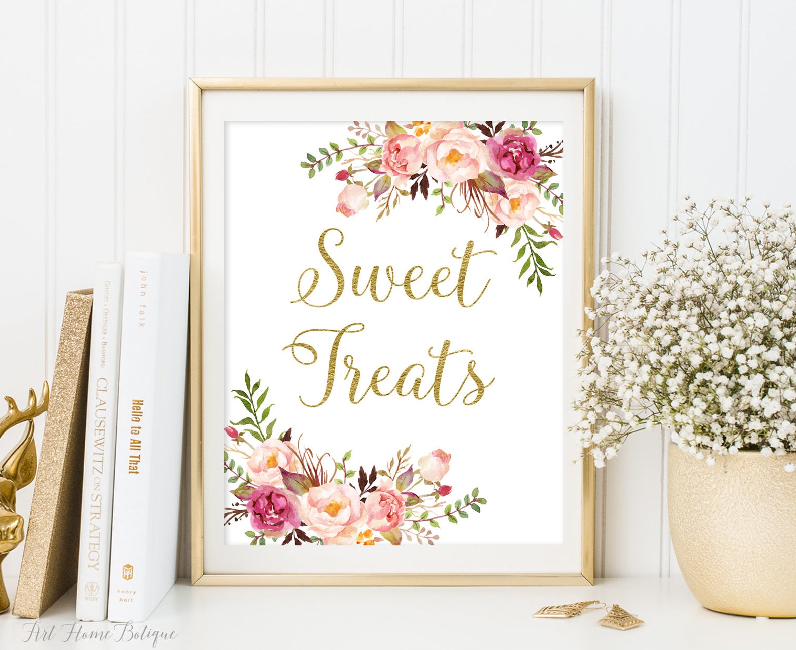 Sweet Treats Sign Wedding Favor Sign Floral Wedding Sign - Etsy