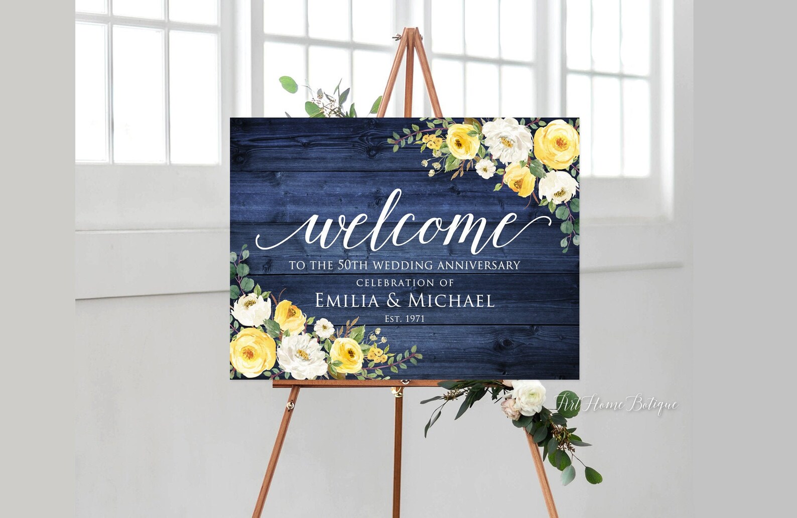 50th Anniversary Welcome Sign 50th Anniversary Decoration - Etsy