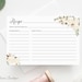 Floral Recipe Card Recipe Card Printable Bridal Shower - Etsy