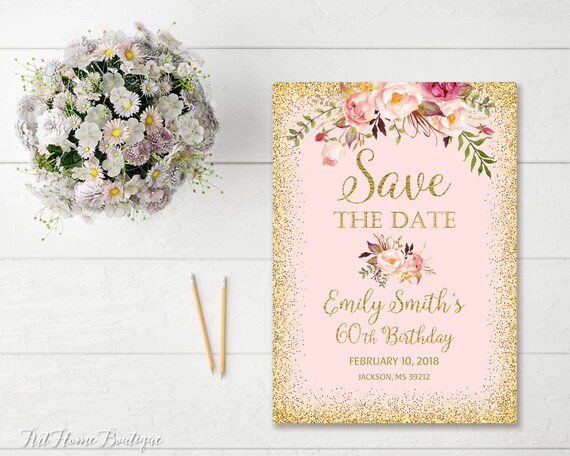 Save the Date for a Birthday Party Wedding Save the Date | Etsy