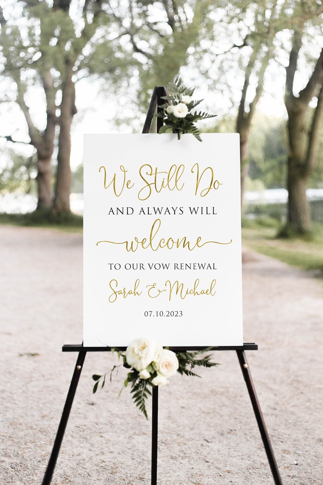 We Still Do Sign, Gold Anniversary Wedding Sign, Vow Renewal Sign ...