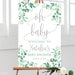 Mint and Silver Baby Shower Welcome Sign Greenery Oh Baby - Etsy