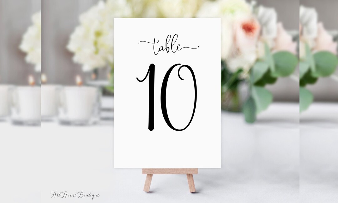 Modern Table Numbers, Wedding Table Numbers, Birthday Table Numbers ...