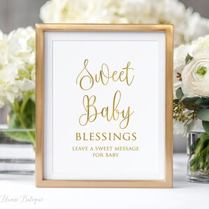 Sweet Baby Blessings Sign, Leave a Sweet Message for Baby, Sweet Baby ...