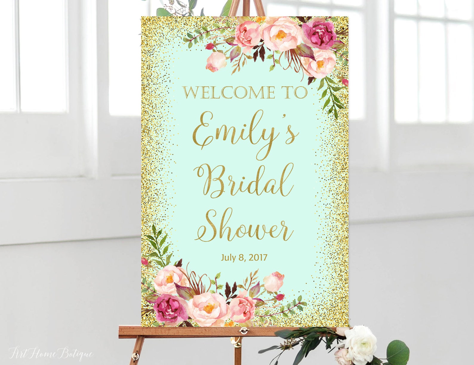 Welcome Bridal Shower Sign Bridal Shower Welcome Sign Large | Etsy
